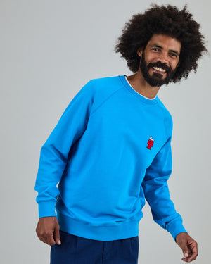 Peanuts Snoopy Doghouse Sweatshirt Blue - Brava Fabrics