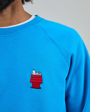 Peanuts Snoopy Doghouse Sweatshirt Blue - Brava Fabrics